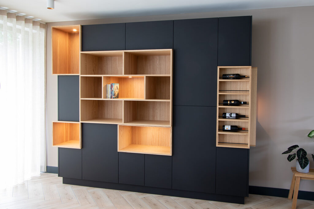 Vrijstaande wandkast op maat - Maatwerk Meubels – INHOUT